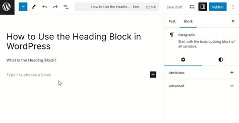 How To Use The Heading Block In WordPress 2 Easy Steps Tableberg