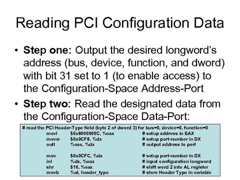Device Discovery An Introduction To The Pci Configuration