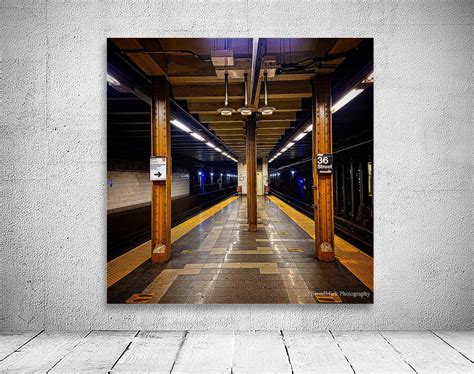 Nyc 36th Street Empty Subway Platform By Broadmark Photography Wall Art