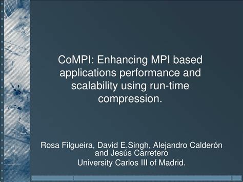 Ppt Compi Enhancing Mpi Based Applications Performance And