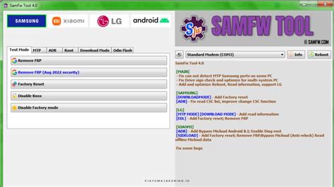 samfw tool 4 0 tool gratis frp samsung cukup satu klik