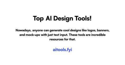 Top Ai Design Tools On Aitoolsfyi