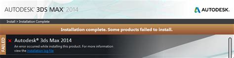 Problem Installation Complete Some Products Faild To Install Autodesk Community