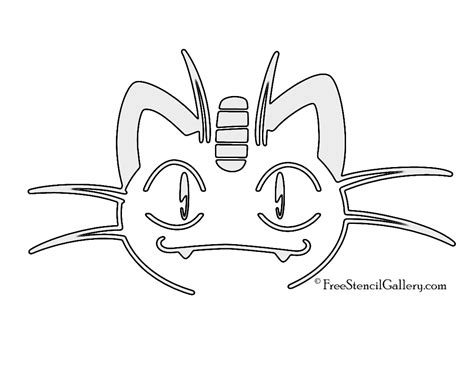 Pokemon Meowth Stencil Free Stencil Gallery