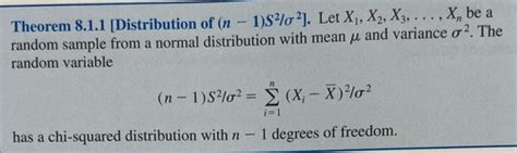 Chapter 8 Inferences On The Mean And Variance Of A Distribution Flashcards Quizlet