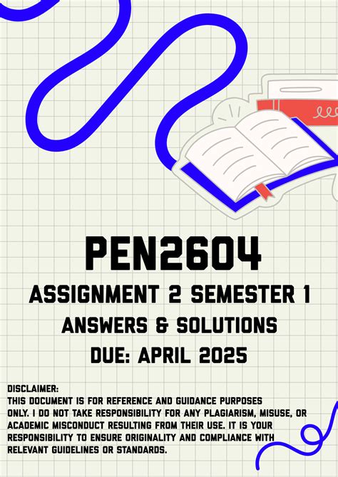 PEN2604 Assignment 2 Semester 1 Memo Due April 2025 StudyPass