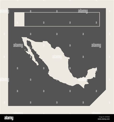 Mexico Map Button In Responsive Flat Web Design Map Button Isolated With Clipping Path Stock