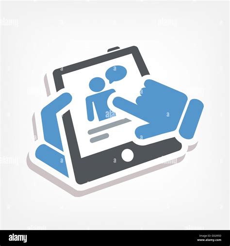 Chat Touchscreen Icon Stock Vector Image And Art Alamy