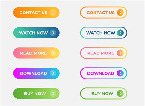 Website Gradient Button Set 15262340 Vector Art At Vecteezy