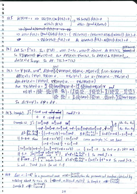 Differential Geometry Solutions Notes Studocu