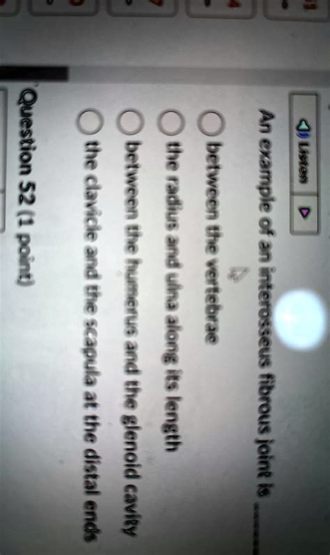 An Example Of An Interosseus Fibrous Joint Is Between The Vertebrae The Radius And Ulna Along
