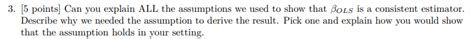 consider the following population linear regression