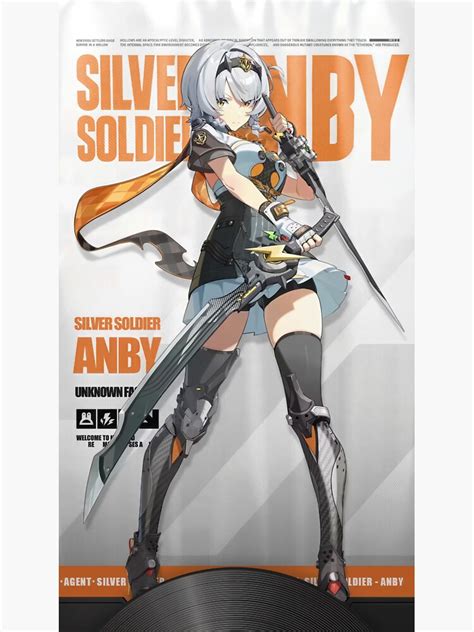 Silver Soldier Anby Official Poster Zenless Zone Zero Zzz Sticker