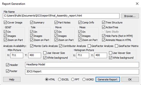Tutorials 3dcs Variation Analyst Tutorial Reporting