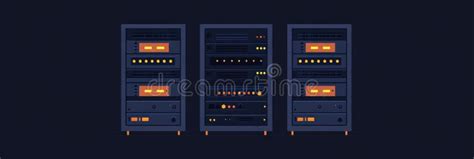 Rows Of Servers Display Blinking Indicators Creating A Vibrant Effect