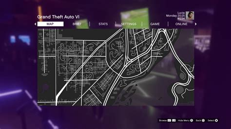 my gta vi pause and main menu concept r gta6