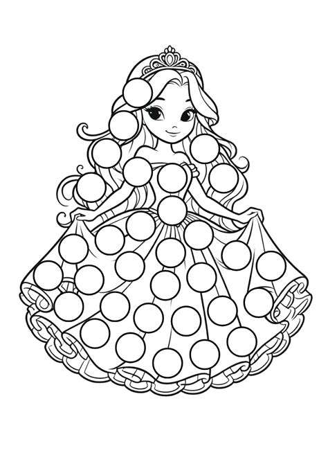 Princess Dot Marker Pages Printable Artofit