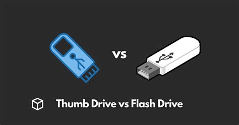 thumb drive vs flash drive what is the difference programming cube