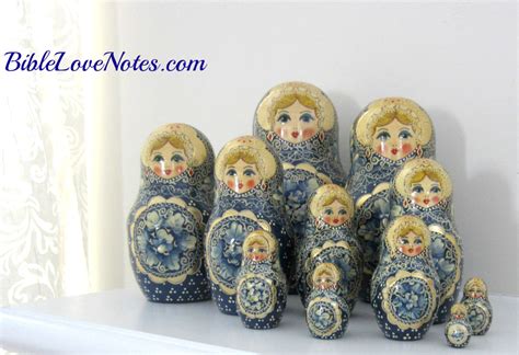 Bible Love Notes Russian Stacking Dolls