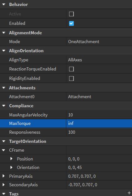 Plane Creation With Linearvelocity And Alignorientation Game Design