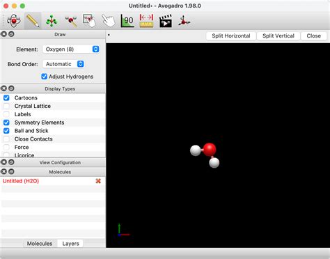 Drawing Simple Molecules — Avogadro 1 100 0 Documentation