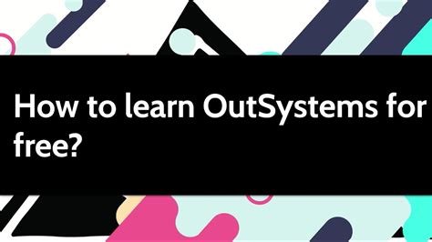 How To Learn Outsystems For Free Youtube