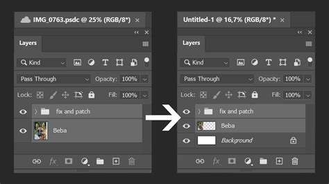 how to copy paste layers and layer groups between open documents in