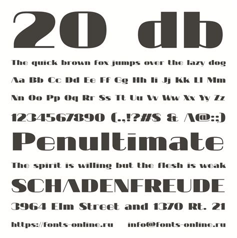 20 Db Font