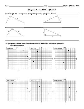 Pythagorean Theorem And Distance By Trijsen Creations TpT