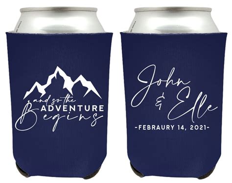Personalized Wedding Can Cooler Favors Wedding Can Cooler Favors
