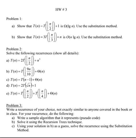 solved hw 3 problem 1 a show that t n t 1 is s2 ig n