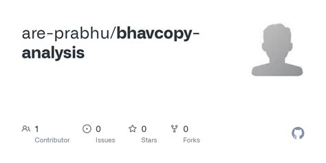 GitHub Are Prabhu Bhavcopy Analysis