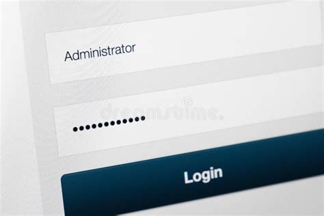 Filled Login And Hidden By Dots Password At Login Screen Stock Image Image Of Connection