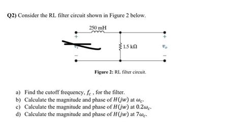 Solved Q Consider The RL Filter Circuit Shown In Figure Chegg