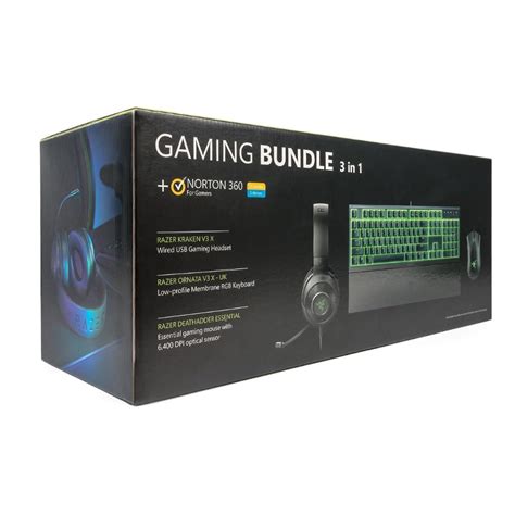Razer Razer Gaming Bundle 3 In 1 Norton 360 Headset Keyboard And Mouse Own4less