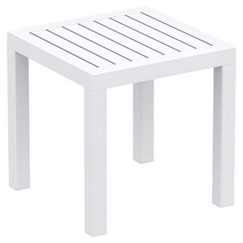 Siesta Ocean Commercial Grade Outdoor Side Table White