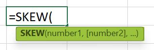 SKEW Excel Function Formula Example How To Use