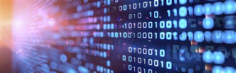 digital data and binary code background with close up of computer screen displaying digital