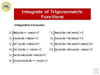 Integrals Of Trigonometric Functions Lecture Notes Engineering Mathematics Docsity