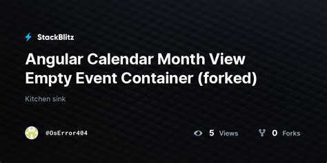Angular Calendar Month View Empty Event Container Forked StackBlitz