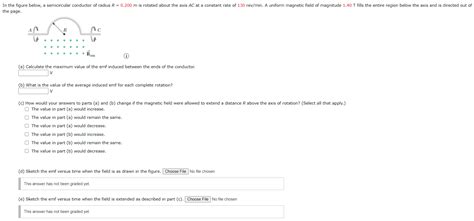 Solved In The Figure Below A Semicircular Conductor Of Chegg