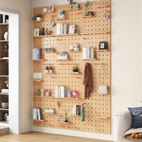 Kumiao Wooden Pegboard Wall Mounted Display Storage Premium Pegboard