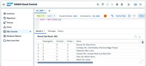 Explore SAP HANA Cloud SAP HANA Database SQL On Files SAP Tutorials