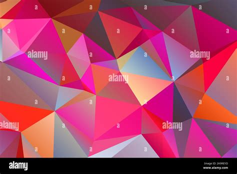 Abstract Geometric Background Of Triangular Polygons Vector Illustration Retro Mosaic Triangle