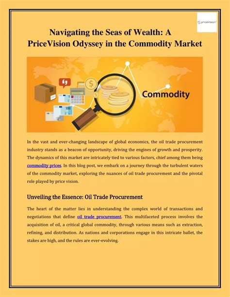 Ppt Navigating The Seas Of Wealth A Pricevision Odyssey In The Commodity Market Powerpoint