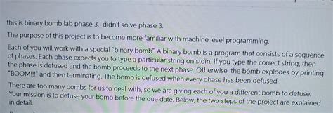 solved dump of assembler code tor function phase 3
