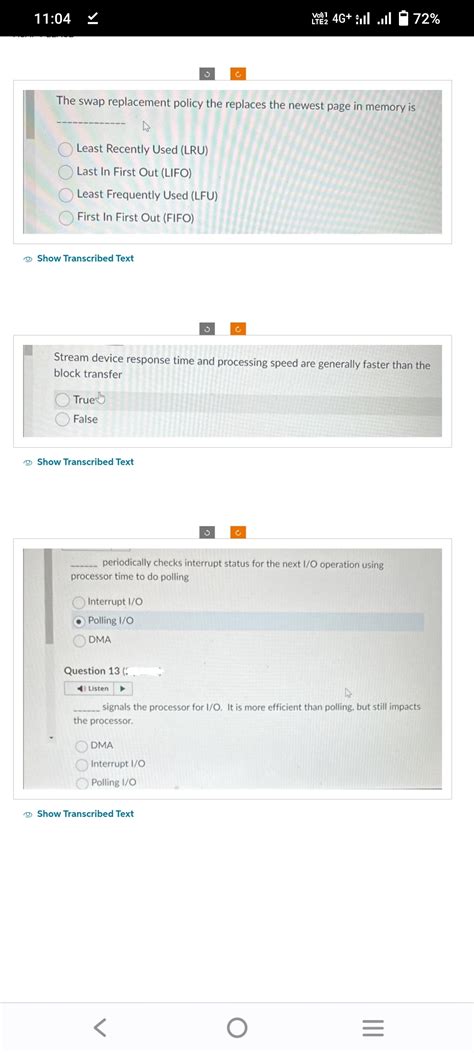 Answered The Swap Replacement Policy The… Bartleby