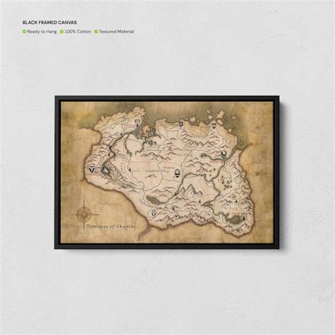 Skyrim Maps Posters Etsy