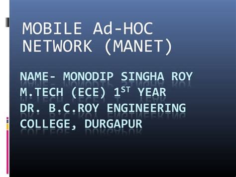 mobile ad hoc networks ppt