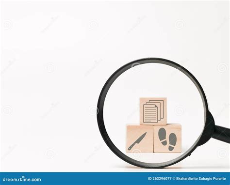 Act Or Searching For Evidence Evidence Based Practice Concept With Magnifier Stock Image
